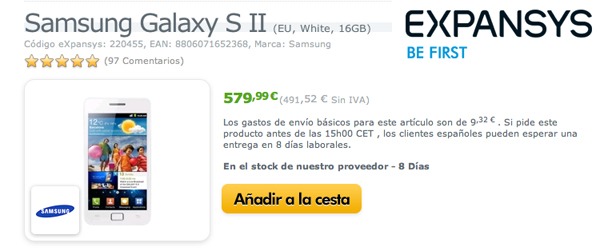 Ya está disponible el Samsung Galaxy S II en color blanco – tusequipos.com