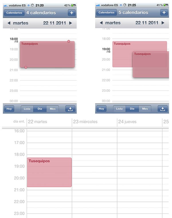 Trucos para iPhone con iOS 5: calendario y recordatorios – tusequipos.com
