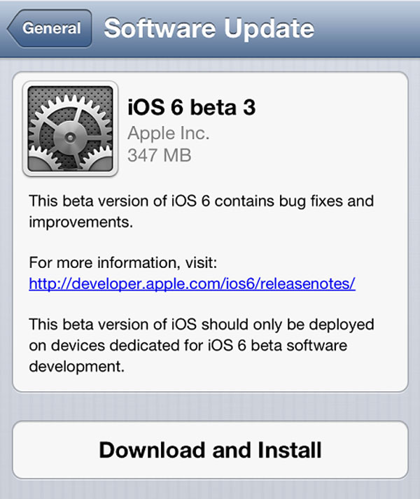 Apple lanza la tercera versión beta de iOS 6 con algunas novedades ...