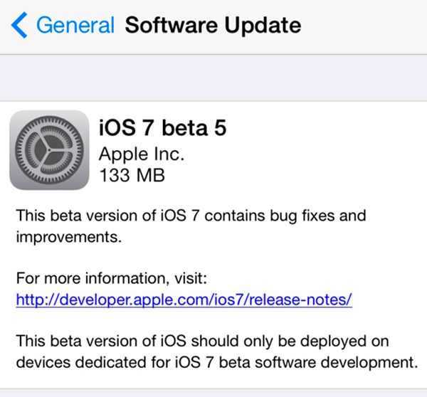 Apple lanza iOS 7 beta 5 para iPhone y iPad con más cambios ...