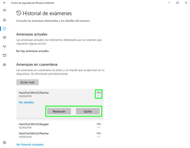 Cómo recuperar archivos de la cuarentena de Windows Defender ...