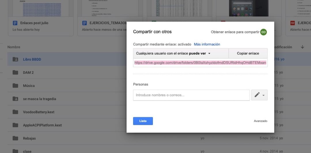 Cómo compartir archivos y carpetas con otras personas en Google Drive ...