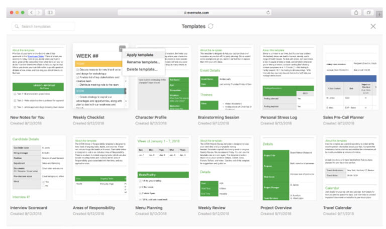 Cómo utilizar plantillas en Evernote – tusequipos.com