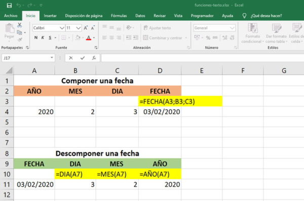 Funciones para trabajar con fechas en Excel – tusequipos.com