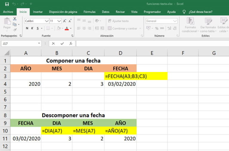 Funciones para trabajar con fechas en Excel – tusequipos.com