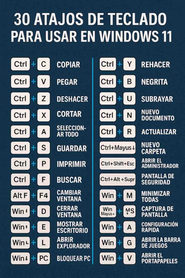 30 atajos de teclado para usar en Windows 11 – tusequipos.com